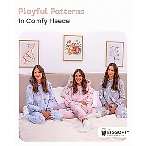 The Big Softy Adult Onesie Pajamas for Women, Cute Onesie for Women or Teens, Fleece Onesie Adult, Teen PJs (Pink Sloths, Adult - Small)