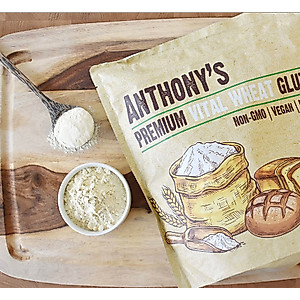 Anthony's Vital Wheat Gluten, 4 lb, Vegan, Non GMO, Keto Friendly, Low Carb