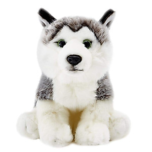 TAMMYFLYFLY Pugsly Pug Plush Stuffed Animal Puppy Dog, 12 inches (Husky)