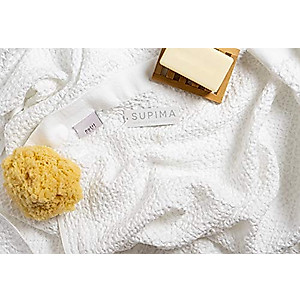 Nutrl Home Waffle Weave Washcloth Towel - 100% Supima Cotton (White, 13 x 13 Inch) Premium Luxury Wash Cloth Towels - Perfect for Hotels, Travel, Bathrooms, Spa, and Gym