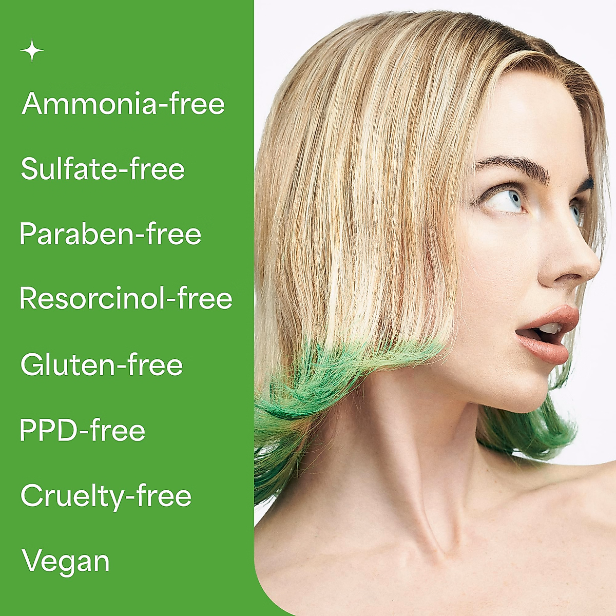 Hally Hair Temporary Hair Color, Shade Stix (Green) - 12 ml Washable Hair Chalk for Kids, Teens & Adults - One Day Pop of Color Hair Dye for Festivals, Sporting Events & Parties, All Hair Types