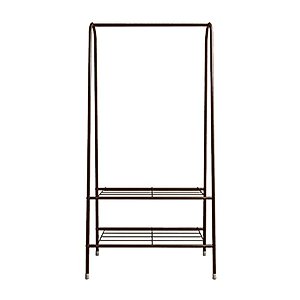 TJLSS Metal Coat Rack Floor Standing Drying Rail Simple Storage Shelf Folding Indoor Balcony Clothes Hanger Rack