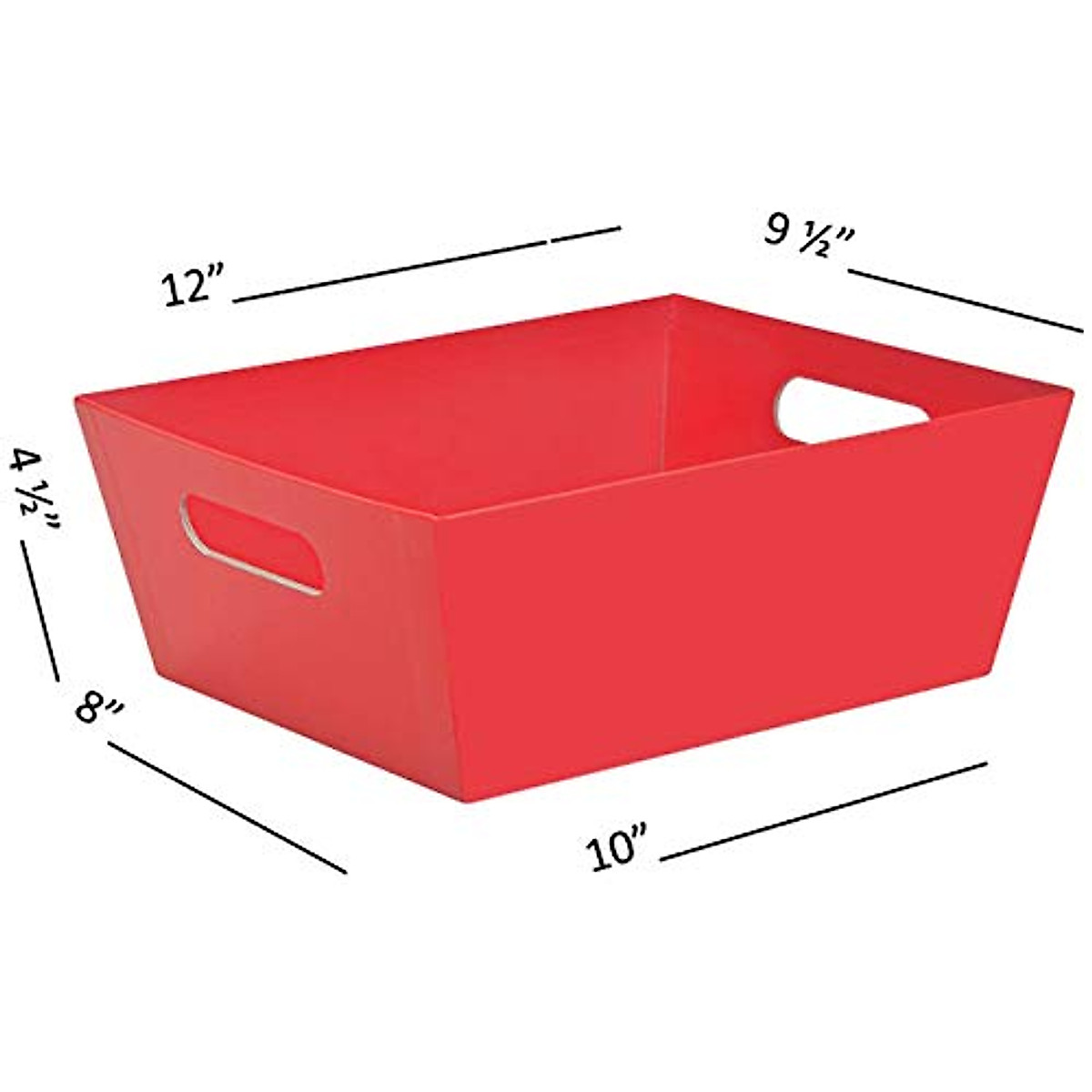 Gift Basket Making Kit Do It Yourself Diy Build Your Own Gift Basket Matching Supplies Market Tray Basket Cellophane Bag Shredded Crinkle Paper Ribbon Pull Bow (RED AND WHITE, X-LARGE)