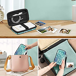 Fintie Protective Case for Kodak Step/Kodak Mini 2 HD/Kodak PRINTOMATIC/Kodak Smile Camera & Printer - Shockproof Hard Shell Carrying Case with Inner Pocket, Emerald Illusions