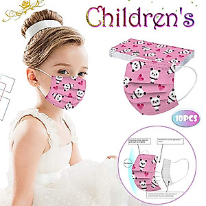 YUGYUJ 50Pcs Kids Face Mask Childrens 3 Ply Non-Woven Protective Breathable Kids Face Mask for Boys Girls Outdoor School (50Pcs Kids Mask A)