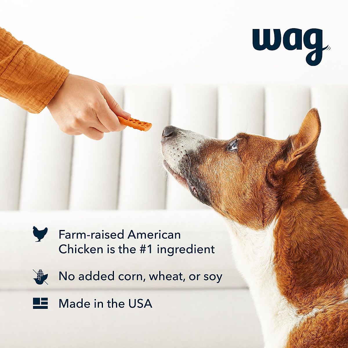 Amazon Brand - Wag Dog Treats Chicken and Waffle Bites 24oz