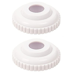 SunSolar Swimming Pool Return Jet - Replacement — Directional Eyeball Ring with 3/4-Inch Opening — Connects with 1.5-Inch Female Thread Ring — Pool Accessories for Cleaning — White (2-Pack)