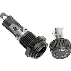 Blue Sea Systems 5021 Panel Mount AGC/MDL Fuse Holder, Black