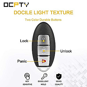 OCPTY 1 PCS Keyless Entry Remote Control Key Fob Transmitter Replacement for 15 16 17 18 for Nissan Pathfinder Murano Titan XD Titan S180144304 7812D-S180204 KR5S180144014 3 Buttons