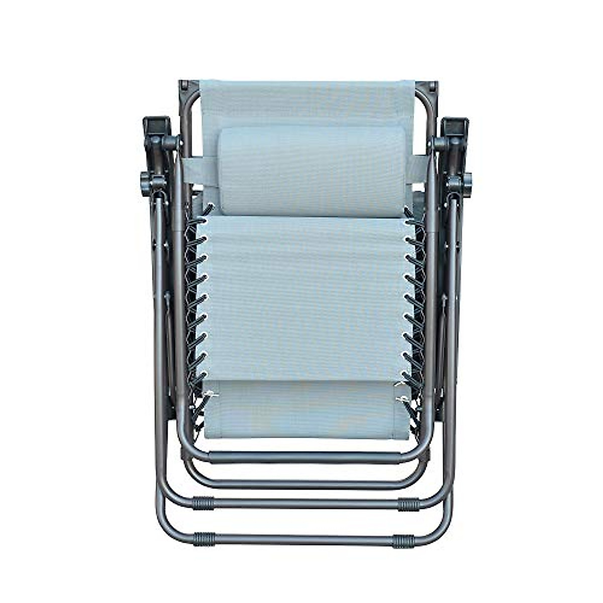 Jeco GCS17 Bonnie Zero Gravity Chair with Sunshade Pillow and Drink Tray-Gray