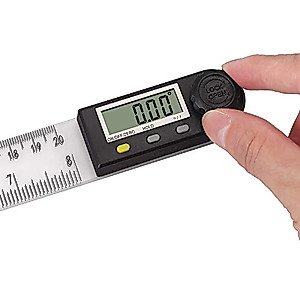 COLFULINE Digital Level Protractor 8 Inch, Angle Finder 360° Measuring Range,Plastic Angle Finder Ruler LCD Display for Woodworking, Construction, Repairing