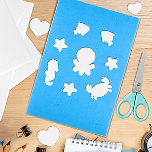 BOUBONI 10PCS White Self Adhesive Felt Fabric Sheets Sticky Felt Sheets for Craft Supplies Art Home Making（8.3" x 11.8"/20 x 30cm）