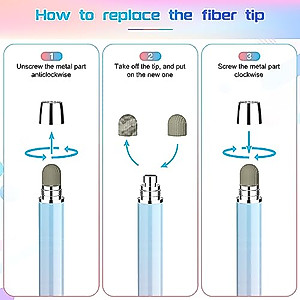 Stylus Pens for Touch Screens, 6 Pack High Sensitivity Capacitive Stylus for iPad iPhone Samsung Galaxy and Tablets, Extra 6 Replacement Tips