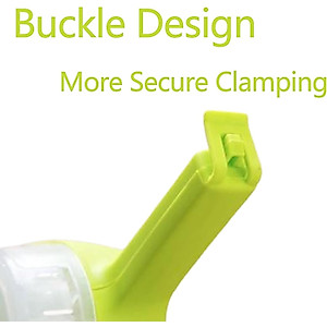 PodaFu 4PCS Bag Clips with Pour Spout, Sealing Clips with Pouring Spouts, Great for Organizing and Storing Food in the Kitchen (4 Colors)