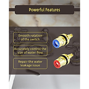 Cold Hot Faucet Cartridge Fit for hansgrohe Basic Set, Axor Carlton, Citterio, Steel and Terrano Valves Replace 94008000 94009000