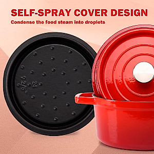 Cast Iron Dutch Oven Pot With Lid, 2-In-1 Pre Seasoned 3qt Dutch Oven Cast Iron Cookware For Frying,Camping,Cooking, Baking