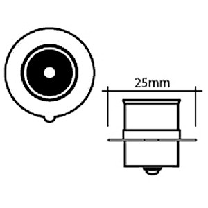 JUSTSWAG WSLHFEO Floesser #1151 Bulb 12 V, 25 W, P15s Base, T-6 Shape c