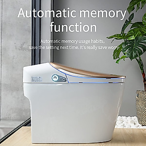 Modern Intelligent Smart Toilet, One-Piece Dual Flush,Comfort Height Toilet Warm Dryer,Automatic Energy Saving System | Advance Bidet and Soft Closing Seat