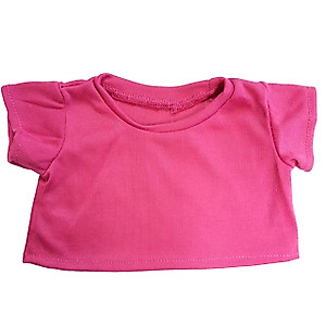 Heliconia Pink Basic T-Shirt Teddy Bear Clothes Fit 14" - 18" Build-a-Bear and Make Your Own Stuffed Animals