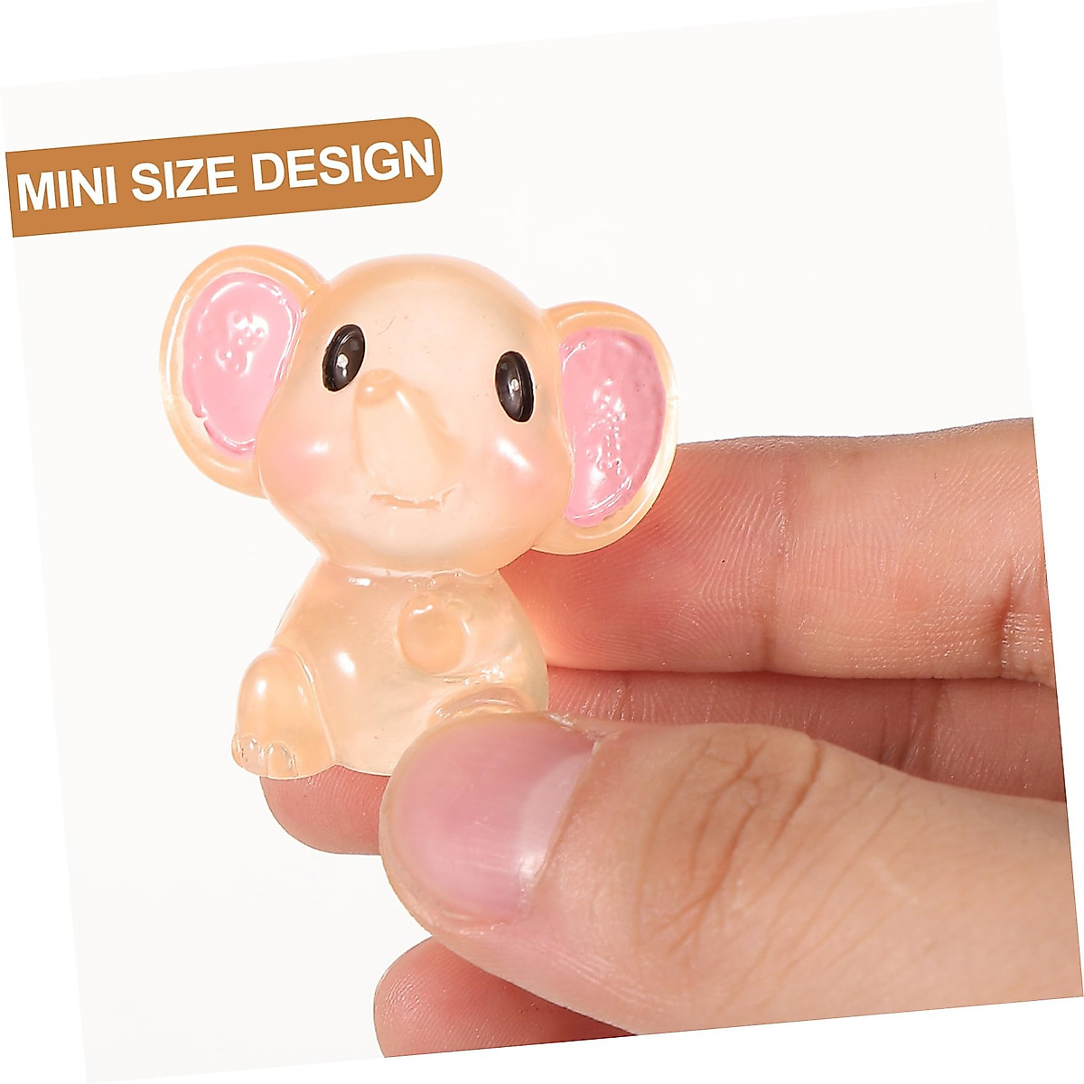 Bookshelf Decor 10Pcs Crafts Miniature Miniature Elephant Figurines Small Gardens Figurines Model Resin Elephant Figurines Luminous Accessories Elephant Modeling Statues