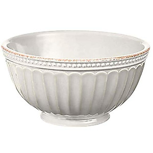 Lenox French Perle Groove 12-Piece Plate & Bowl Set, 23.05 LB, White