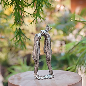 Frog Decor Garden Statue Decor Outside - Artgenius Couple Kiss Plog Statue Outside Frog Figurines for Yard Patio Lawn Decorations Couple Frogs Front Yard Decorations Outdoor 3.6"2.1"8.7" LC LCdecohome