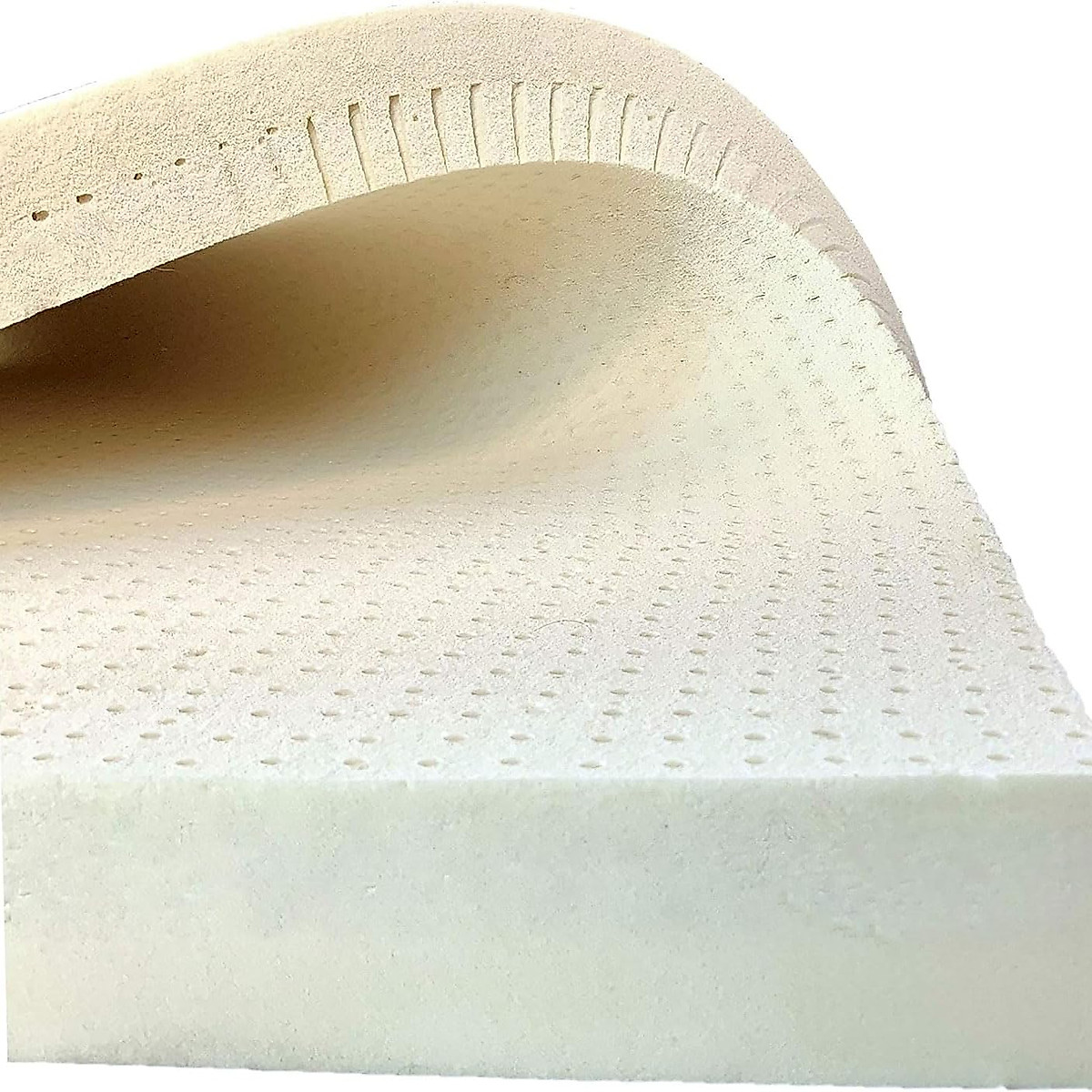 ORGANIC TEXTILES Latex Mattress Topper with Rayon derived from Bamboo Cover, Dual Firmness/Dual Zone - Soft and Firm - 2 Inches, Cal King