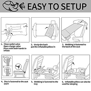 UNARK Toddler Airplane Bed for Toddler Airplane Seat Extender for Kids Airplane Bed,Inflatable Airplane Foot Rest