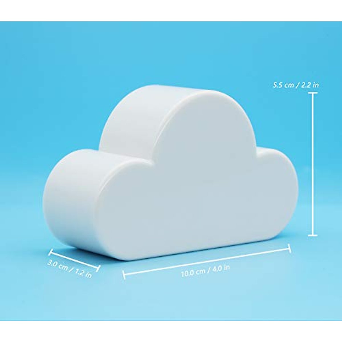 White Cloud Magnetic Key Holder for Wall, Creative and Unique Ornament, Strong Magnetic Force Can Hang Multiple Keys and Keychain, Easy to Install and Convenient to Use. (White)
