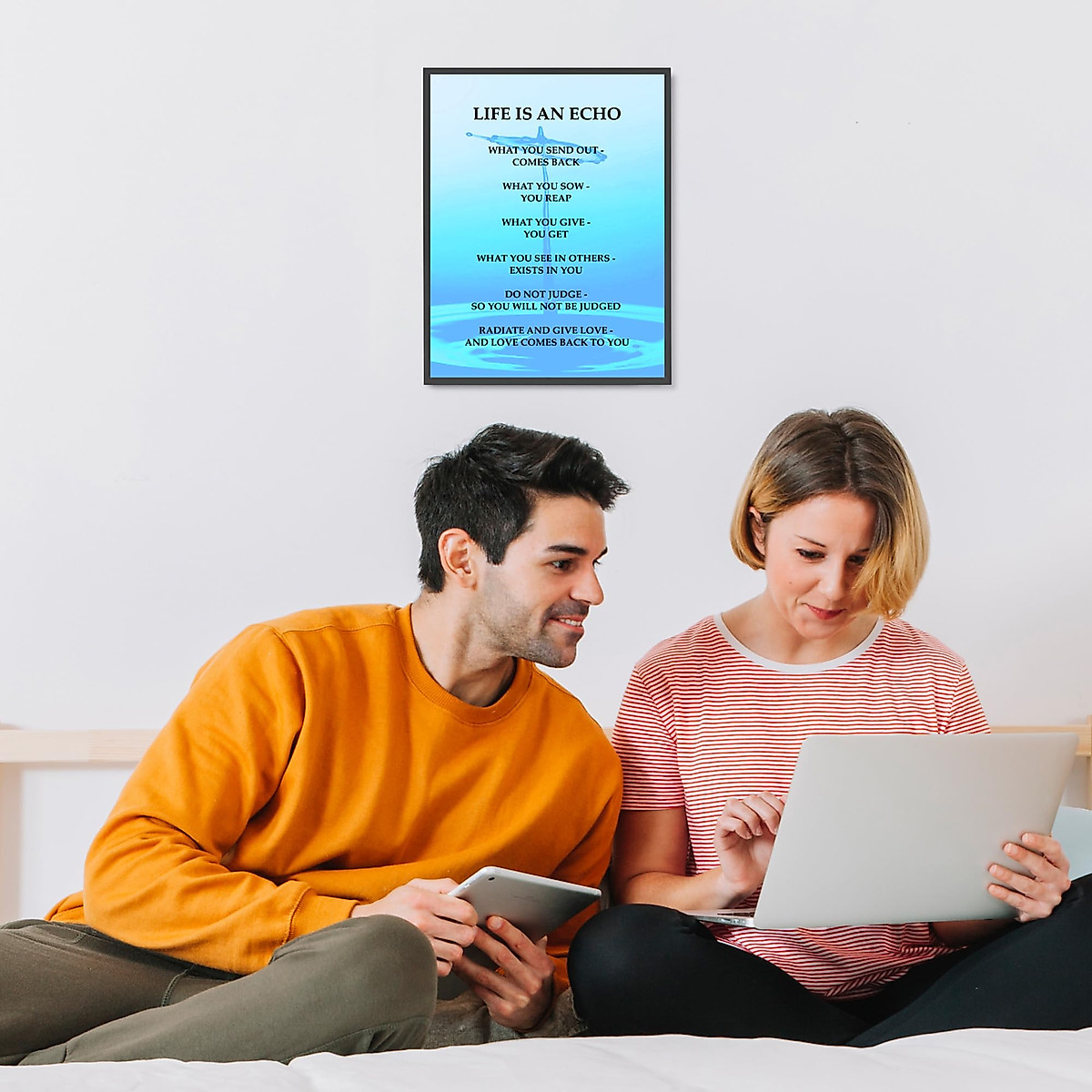 Life Is An Echo - Quotes Wall Art Collection, Inspirational Quotes Wall Art, Wall Decorations Decorations for Home Studio and Office, Pictures for Living Room Wall Decoration, Unframed - 8x10