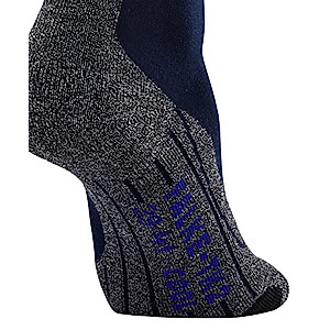 FALKE Men's TK2 Explore Cool Hiking Socks, Mid Calf, Medium Padding, Athletic, Breathable Quick Dry, Cooling, Lyocell, Blue (Marine 6120), 9-10, 1 Pair