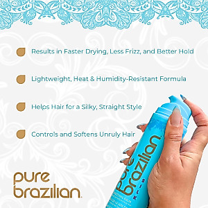 Pure Brazilian Silk Smoothing Balm with Keratin, Hydrolyzed Silk & Coconut Oil, Anti-Frizz, Nourishing & Strengthening Formula, Salon-Quality Treatment, 6.78 Oz