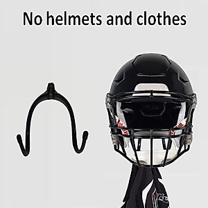 AUXPhome Multipurpose Adjustable Metal Display Rack — Universal Football Wall Rack Holder Storage, Sports Equipment Storage, Helmet/Coats/Hats/Ball Storage Rack, W Ball Claw Wall Mount for Home Decor