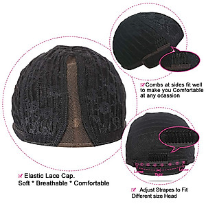 Fine Plus 150% Density Curly Wigs for Black Women Brazilian Human Hair Glueless Short Curly Wigs for Women Natural Black Wig with Middle Part Lace 12 Inch