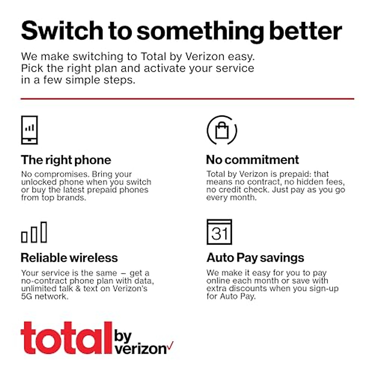 Total by Verizon TCL 30 T, 32GB, Black - Prepaid Smartphone (Locked)