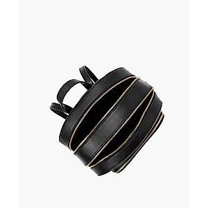 Michael Kors Jaycee Large 2 Zip Pocket Backpack Leather (Black)