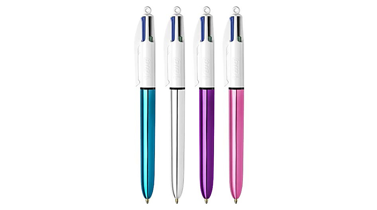 BIC 4 Colors Shine Pens - Stylish & Versatile