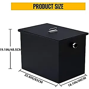 8-70 Pound Commercial Grease Trap Interceptor For Restaurant Under Sink Kitchen, 4-35 GPM,30 LB