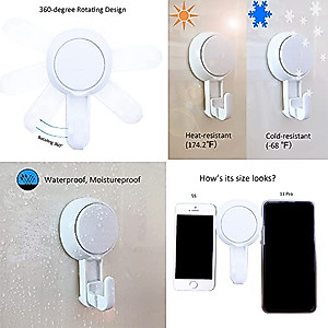 ZCASMOS Heavy Duty Suction Cup Hooks(11LBs), Removable and Reusable Suction Hooks (Set of 2)