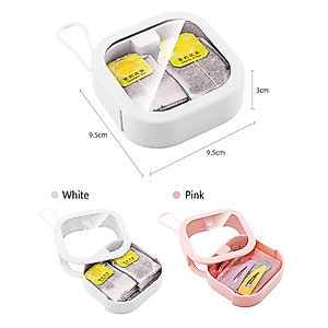 CREAMOON Hair Tie Organizer,Portable Travel Earphone Hairpin Holder,Multi-functional Cotton Swab Box Storage Box,Hair Accessory Storage,Hung Hairpin Small Article Organizer on Desktop