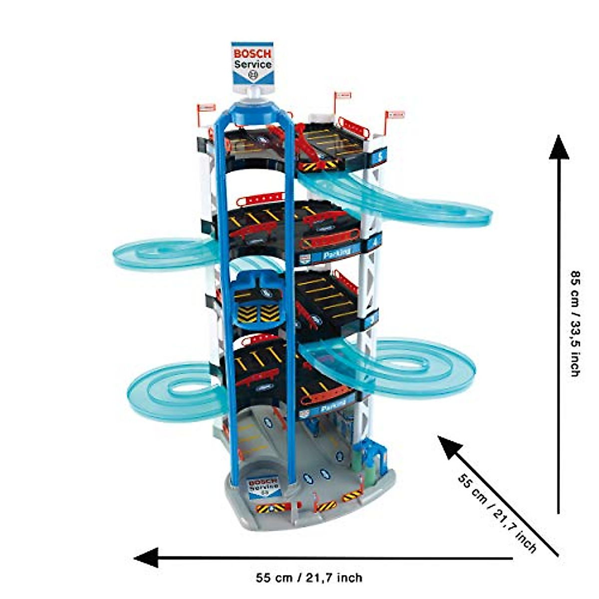Klein Theo Bosch Car Park 5 Levels Premium Toys for Kids Ages 3 Years & Up, Bosch 5 Level Car Park