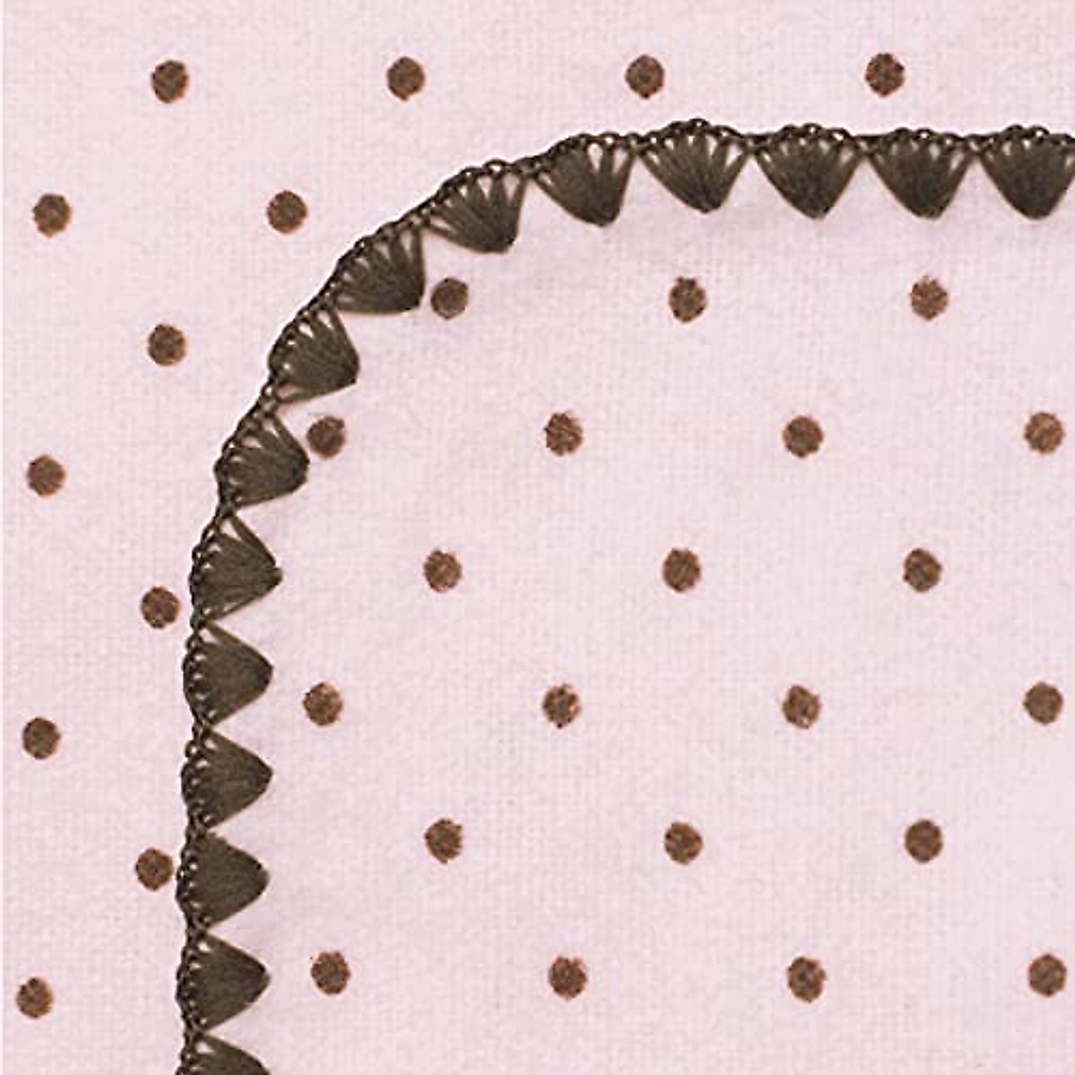 SwaddleDesigns Large Receiving Blanket, Ultimate Swaddle for Baby Girls, Softest US Cotton Flannel, Best Shower Gift, Made in USA, Brown Polka Dots on Pastel Pink (Mom's Choice Award Winner)