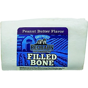 Redbarn Filled Dog Bones | Natural Long-Lasting Dental Treats; Suitable for Aggressive Chewers | Small (3") - 30 Bones (Peanut Butter)