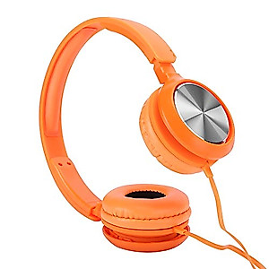 eboxer-1 3.5mm Port On Ear Gaming Headphone Portable Headset, Stereo Music Headset, Kids Headphones Gift for Kids PC Lartop Phone(Orange)