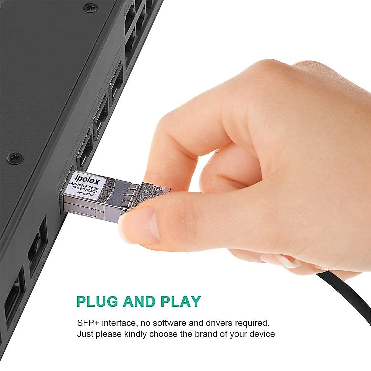 10G SFP+ Twinax Cable, Direct Attach Copper(DAC) Passive Cable, 1-Meter, for Cisco SFP-H10GB-CU1M, Meraki, Ubiquiti, Mikrotik, Intel, Fortinet, Netgear, D-Link, Supermicro, TP-Link