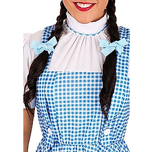 Rubie's womens Wizard of Oz Adult Dorothy Dress and Hair Bows Costume, Blue/White, Teen US