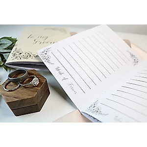 Vow Books with Coffee Color Foil Stamping 28 Sewn in Lined Pages No Staples| Vow Books for Wedding| Vow Books His and Hers| Wedding Vow Books | His and Her Vows Book| Vow Book | Vows Book his and hers