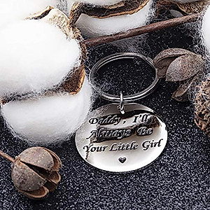 Father’s Day Gifts from Daughter Gift for Dad Keychain Daddy Stepfather Gift from Stepdaughter Girls Wife for Birthday Valentine's Day Christmas Gift for Big Daddy Stepdad Men Key Ring Jewelry Present