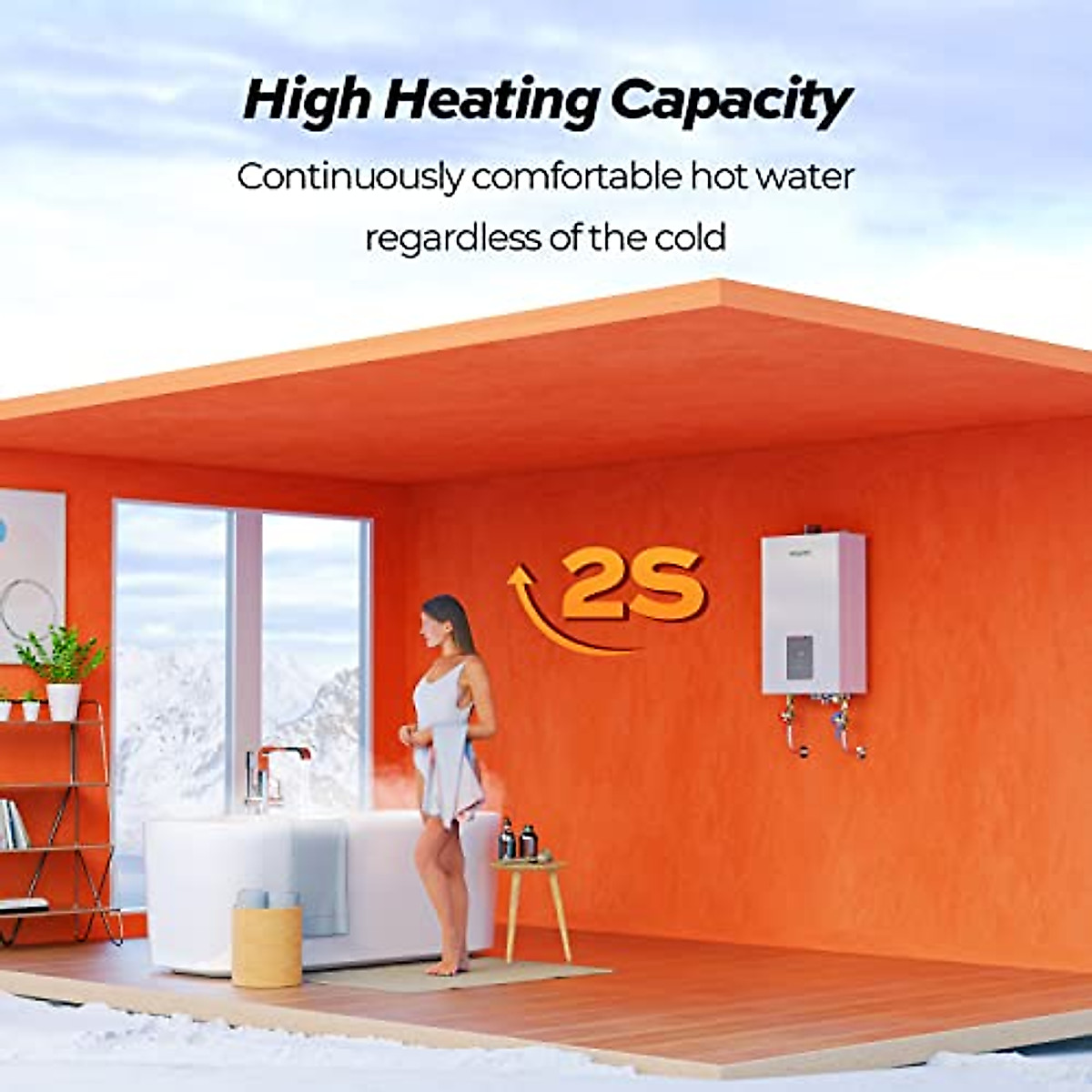 FOGATTI Propane Gas Tankless Water Heater, Indoor 5.1 GPM, 120,000 BTU Instant Hot Water Heater, InstaGas Classic 120 Series