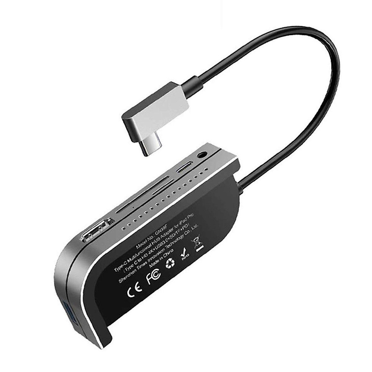 USB C HUB, USB 3.0 Type C HUB to HDMI, 5 Gbps High Speed Multiple Port USB Type-C to HUB with PD, SD, TF Card Reader, Audio, for IP Tablet Pro, MacBook, Laptop,etc